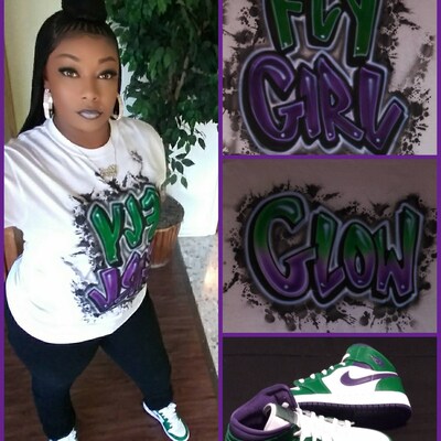 Airbrush Fly Girl Shirt Design Free Shipping - Etsy