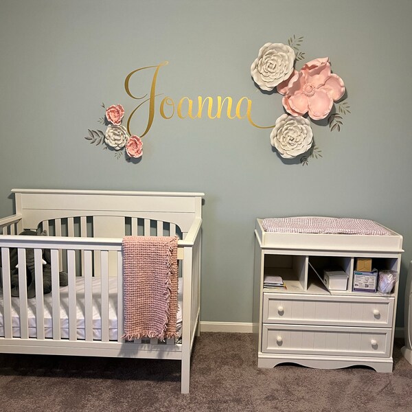 Girls Name Wall Decal, Girls Bedroom Decor, Baby Girls Nursery, Nursery ...