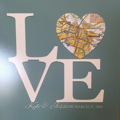 LOVE Sign Personalized With Couples Names and Date Wedding - Etsy