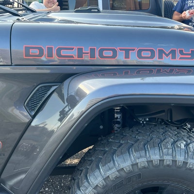 Custom Black Lettering Sticker Decal for Hood With an Outline - Etsy