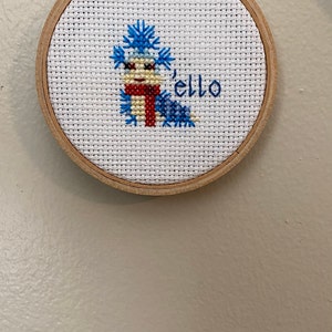William the Worm Labyrinth Cross Stitch Ello Worm Modern Cross Stitch ...
