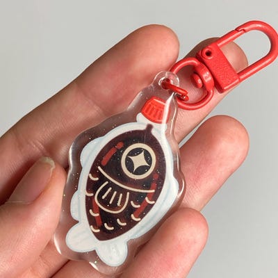 Bug Keeper 3.5 Inch Shaker Acrylic Charm Critter Keeper Keychain Nature ...