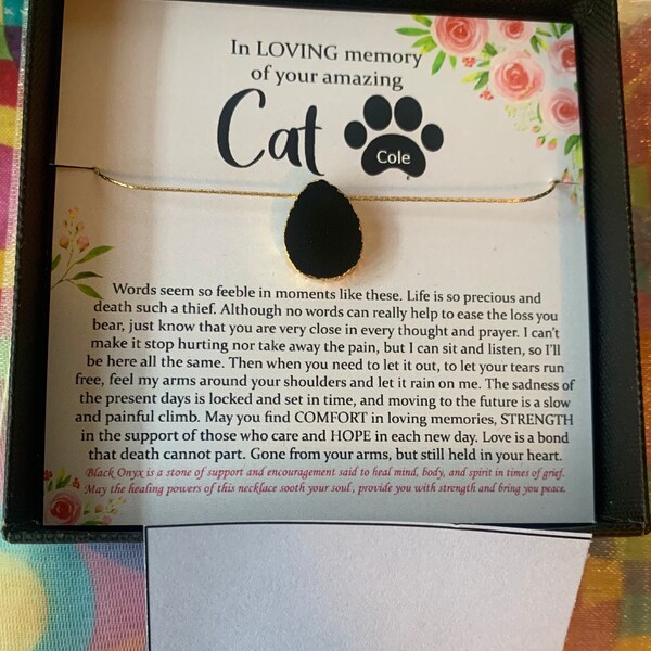 Cat Memorial Gift Pet Loss Gifts, Loss of Pet Gift, Loss of Cat Gift in ...