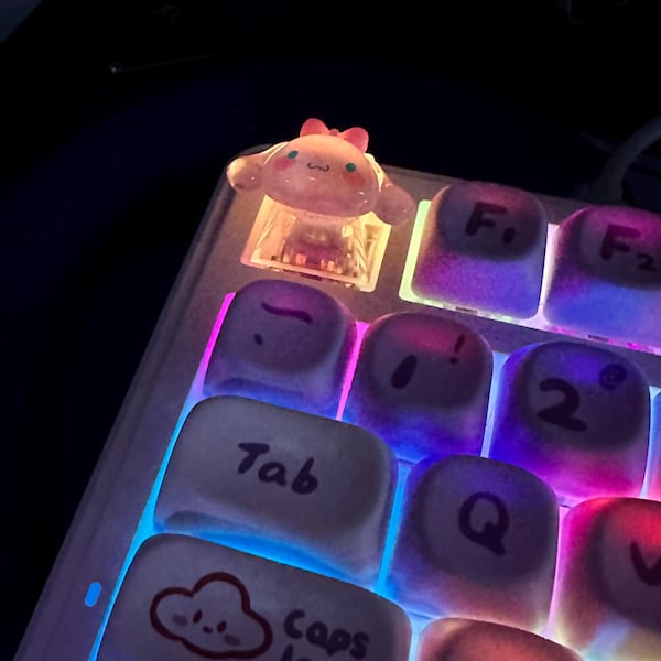 NEW Cute Dog Bunny Set up Gaming Keys Rabbit Kawaii Cute Anime Keycap ...