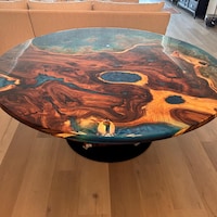 Personalized Breathtaking Scenery Epoxy Resin Table, Customized Live ...
