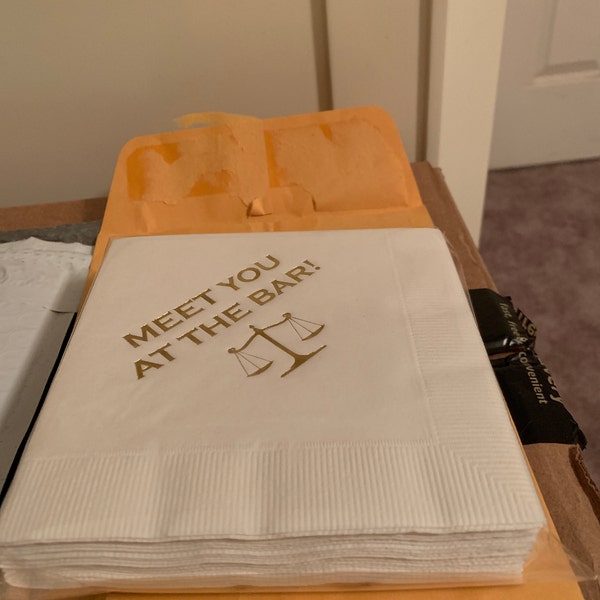 Law School Lawyer Attorney Graduation Meet You at the Bar Printed ...