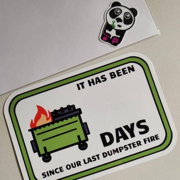 Dumpster Fire Work Humor Sticker, Dumpster Fire Response Team, Employee ...