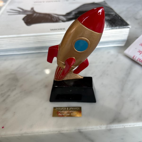 Novelty Happy Birthday Cake Celebration Award Trophy 13cm (5 1/8") FREE ...