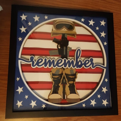 3D BATTLEFIELD CROSS SVG Memorial Day Shadow Box Svg Road Trip Svg ...