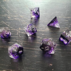 Malignant Midnight Sharp Dnd Dice Clear Hand-made - Etsy