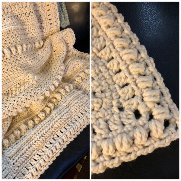 Wintertide Throw Blanket Crochet Pattern, Chunky Stitch Sampler Throw ...