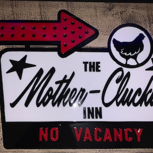 Chick-inn Sign SVG Laser Cut Files for Glowforge Laser Cutter Artwork ...