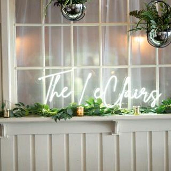Custom Neon Wedding Sign Wall Decor, Neon Name Sign Wedding Decor, Neon ...