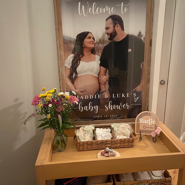 Baby Birth Announcement Sign, Boho Baby Arch Name Sign, Boho Birth ...