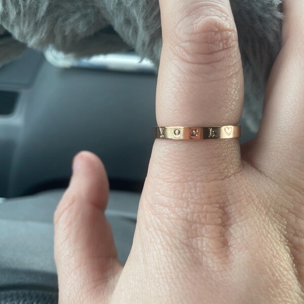 Custom Ring Personalized Ring Your Words Ring Custom Text Ring ...