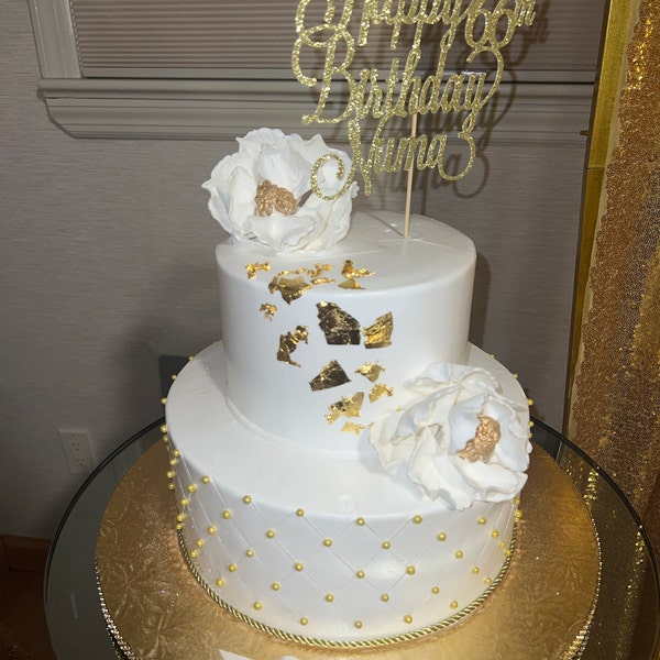 ANY Name ANY Age, 66th Birthday Cake Topper, Sixty Six Cake Topper ...