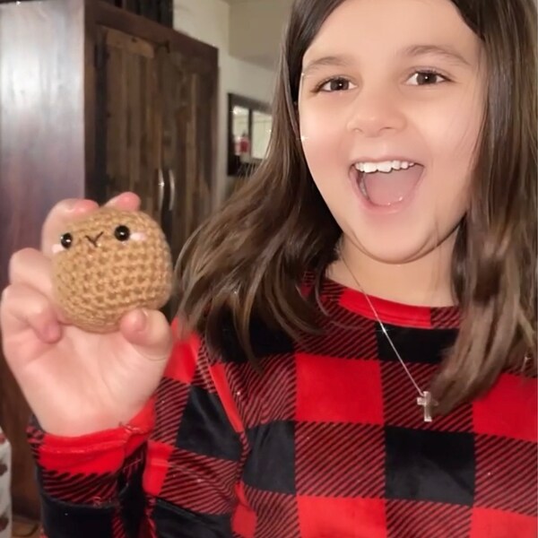 Crochet Tater Potato Amigurumi Plush / Stress Ball Cute/ Sensory Toy ...
