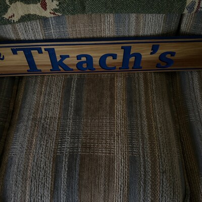 Custom Personalized Family Last Name Cedar Wood Sign With Carved in ...