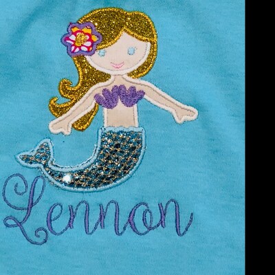 Instant Download Mermaid Applique Machine Embroidery Design - Etsy