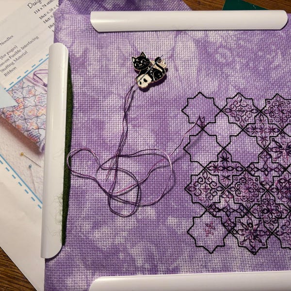 Blackwork Mosaic Needle Book & Scissor Fob. PDF Pattern - Download ...