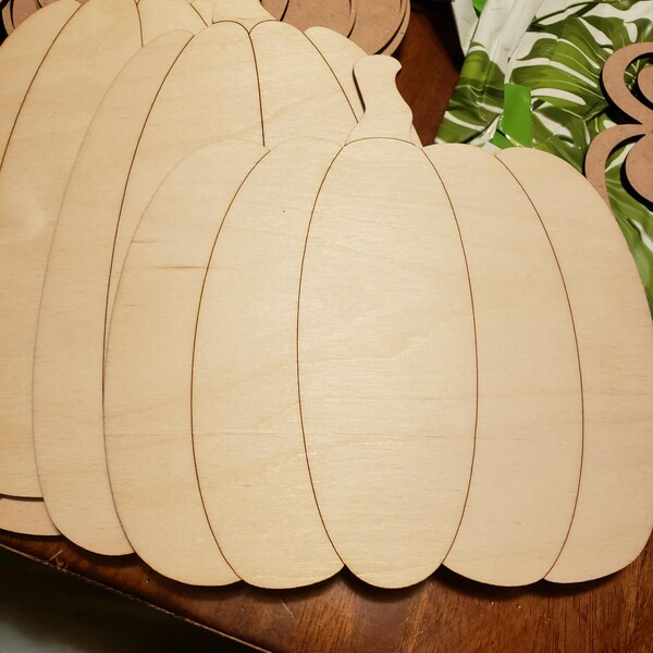 Fall Pumpkin Tall Wood Cutout-two Design Options-pumpkin With Vines ...
