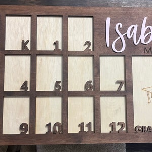 School Years Photo Frame Pre K Grade 12 to Graduation Picture Frame ...