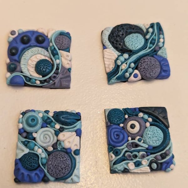 Tiny Textured Tiles, Surface Texture Ideas, A Polymer Clay PDF Tutorial ...