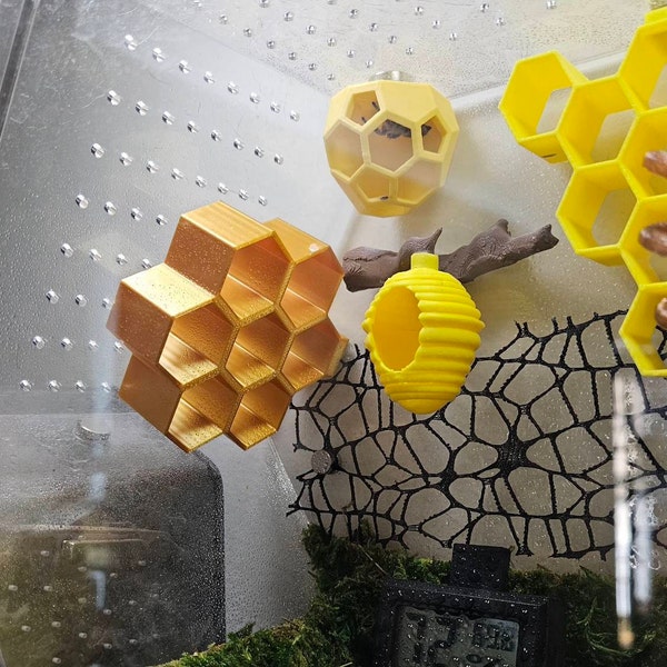 3D Printed Magnetic Hanging Bee Hive Spider Hide - Etsy