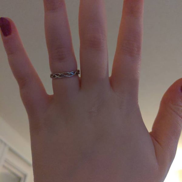 Sterling Silver Rotatable Planet Ring, Fidget Ring, Adjustable Size ...