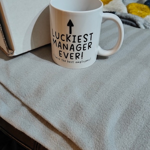 Luckiest Manager Ever - Supervisor, Funny Boss Gift Mug From Employees ...