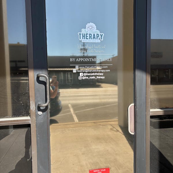 Shop Window Vinyl Decal With Logo, Business Opening Hours Sticker, Cafe ...