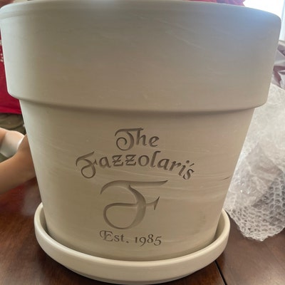 Engraved Memorial Flower Pot Custom Carved Terra Cotta - Etsy