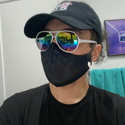 Rave Mask Reusable Face Mask Fashion Mask Iridescent Mask Festival Mask ...