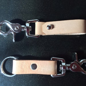 Personalized Leather Belt Loop Hook Keychain Leather Key - Etsy