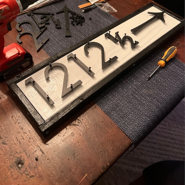4 Inch Modern Plastic House Numbers Letters - Etsy