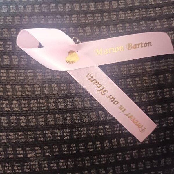 Any Colour Personalised Funeral Ribbons. in Loving Memory Memorial ...