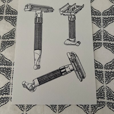 Gillette Slim Adjustable Mark II Safety Razor Advert Print, Remastered ...