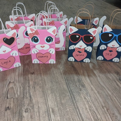 Cat Valentine Bag or Box Printable Decor Kit 3D Snout, Paws, Tail ...