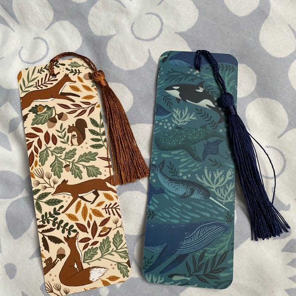 Foxes and Squirrels Bookmark. Woodland Creatures Illustration ...