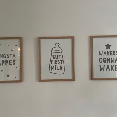 Hip Hop Nursery Prints Set Prints Above Crib Gangsta - Etsy