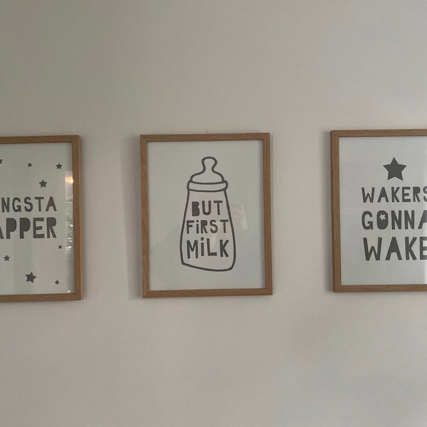 Hip Hop Nursery Prints | Set Prints Above Crib | Gangsta Napper | but ...
