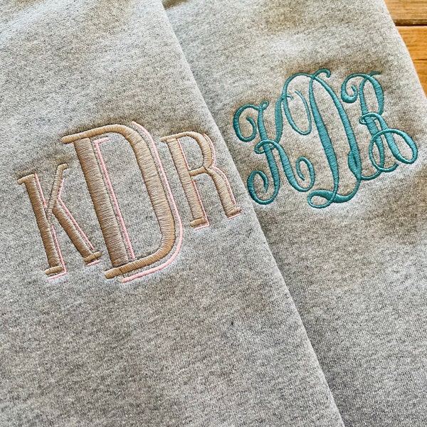 7 Sizes - Sloan Shadow Monogram Font - Block Letters Machine Embroidery ...