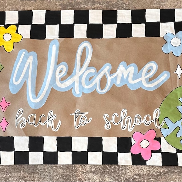 Painted Banner Template | Back to School Banner | Banner Mockup ...