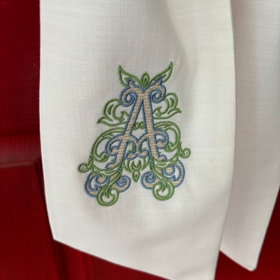 Laurel Swag Monogram Wreath Sash - Etsy