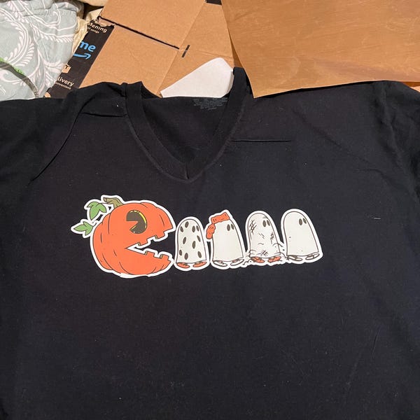 Retro Halloween PNG: Pumpkin Pacman PNG , Chasing Ghosts Perfect for ...