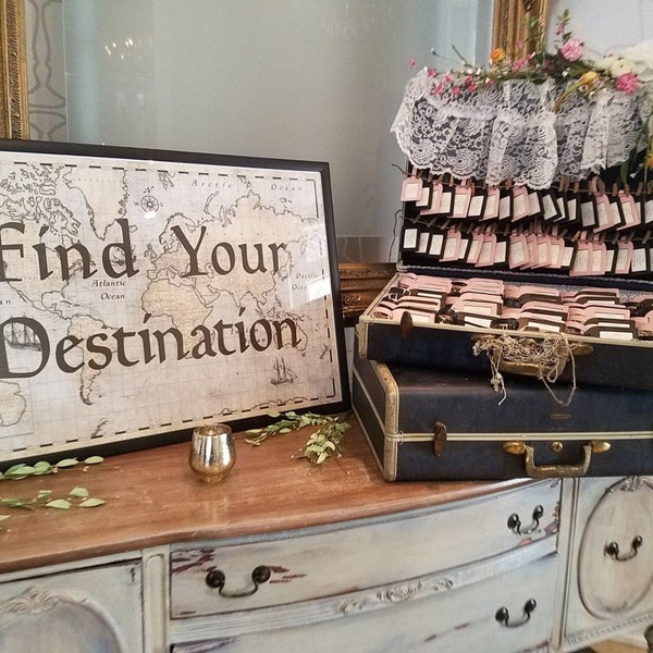 World Map Poster - Rustic Vintage Style Travel Map - Etsy