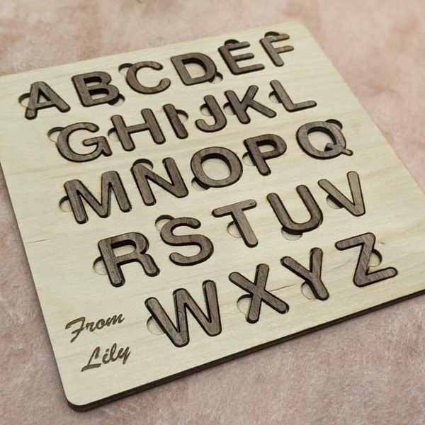 Alphabet Puzzle SVG: Children's Education Laser Cut File - Etsy