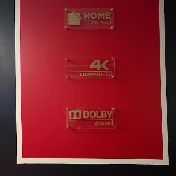 DOLBY THEATRE | Home Theatre Signs | Signage | Cinema Decor | Laser ...