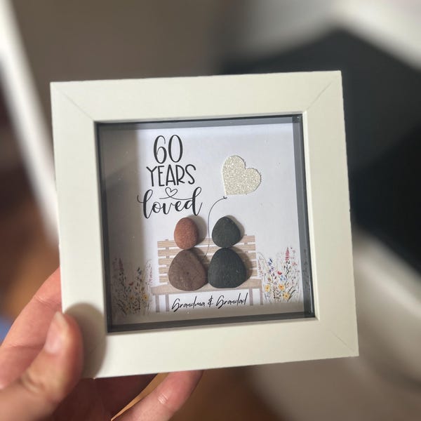 Personalised Birthday Pebble Art Gift - Handmade Milestone Birthday ...