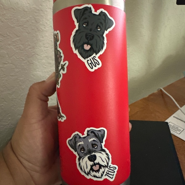 Custom Schnauzer Vinyl Stickers and Magnets |waterproof Vinyl Stickers ...